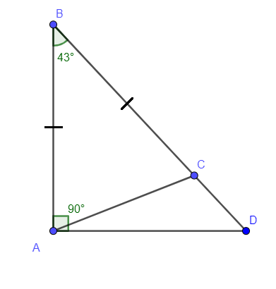 Finding an Angle Measure for a Triangle Sharing a Side with Another ...
