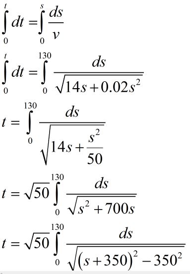 The acceleration of a rocket traveling upward is given by a = ( 7 + 0. ...
