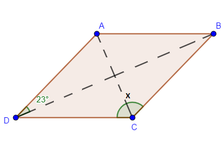 Finding Angle Measures Involving Diagonals of a Rhombus Practice ...