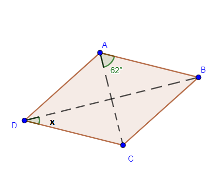 Finding Angle Measures Involving Diagonals of a Rhombus Practice ...