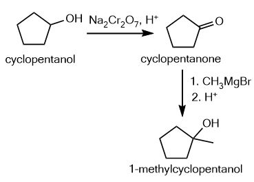 How would you prepare 1-Methylcyclopentanol from cyclopentanol? | Study.com