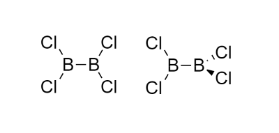 Determine the point groups of two rotational isomers of B2Cl4. | Study.com
