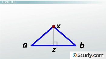 Perpendicular Bisector Theorem | Converse & Examples - Lesson | Study.com