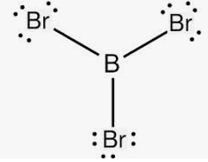 Draw and explain the Lewis structure for the BBr3 molecule, which is an ...