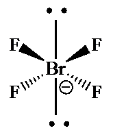 Give the Lewis structure of BrF4- and determine the number of valence ...