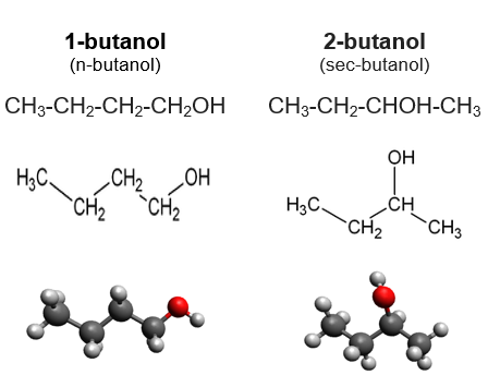 Ethanol Butanol Strukturformel Butan Difference Struktur Chemie