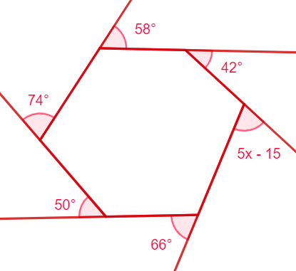 Finding the Measures of Exterior Angles of a Convex Polygon with ...