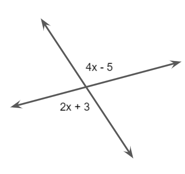 Solving Equations Involving Vertical Angles and Linear Pairs Practice ...