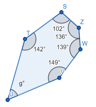 Finding a Missing Interior Angle Measure in a Convex Polygon Practice ...