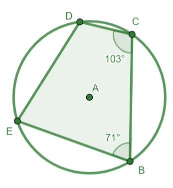 Establishing Facts About the Angles of a Quadrilateral Inscribed in a ...