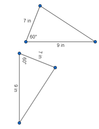 Determining if Given Measurements Define a Unique Triangle, More than ...