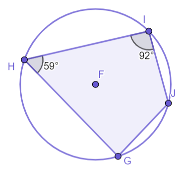 Establishing Facts About the Angles of a Quadrilateral Inscribed in a ...
