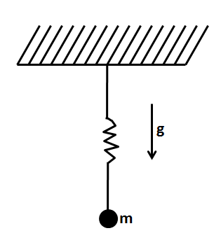 Find the equations of motion for a mass m suspended vertically from a ...