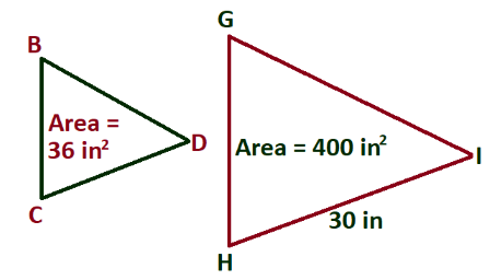 Using the Area of Similar Triangles Theorem to Solve for Side Length ...