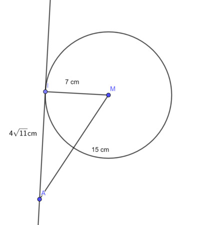 Determining If a Line is Tangent Given a Drawing with Lengths Practice ...