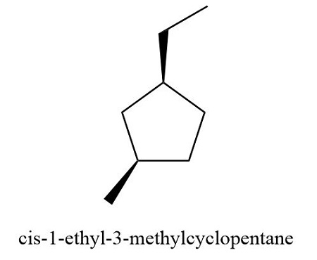 Enter the structure corresponding to the IUPAC name. cis-1-ethyl-3 ...