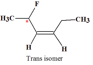 Draw a structure with the molecular formula C6H11F which exhibits cis ...