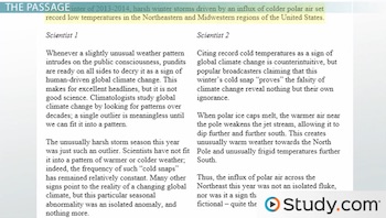 Study.com ACT& Science Reasoning Test Prep: Conflicting Viewpoints ...