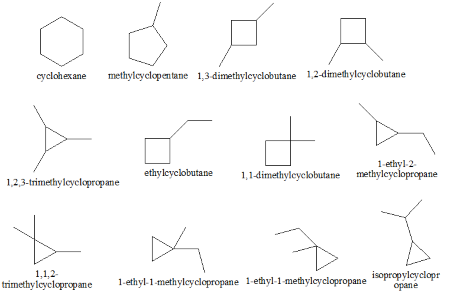 Question 5.16: There are 12 cycloalkane constitutional isomers with ...