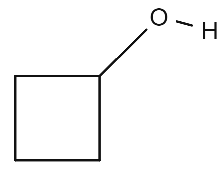 What is the line angle formula for cyclobutanol? | Study.com