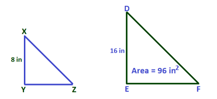 Using the Area of Similar Triangles Theorem to Solve for Area Practice ...