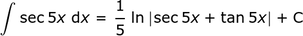 How to Integrate sec(5x): Steps & Tutorial | Study.com