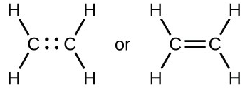 How many electrons are shared between the carbon atoms in ethylene ...