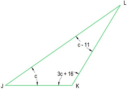 Finding the Measure of an Angle of a Triangle Given Angles with ...