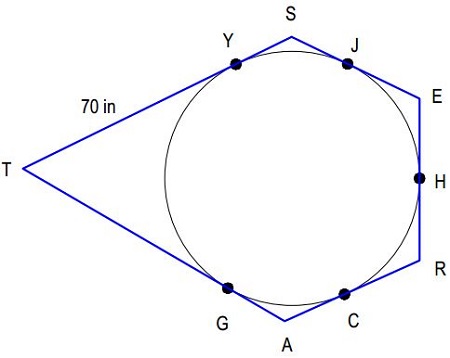 Finding the Perimeter of Polygons with an Inscribed Circle Practice ...