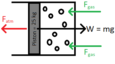 Drawing a Free Body Diagram for a Piston Practice | Physics Practice ...