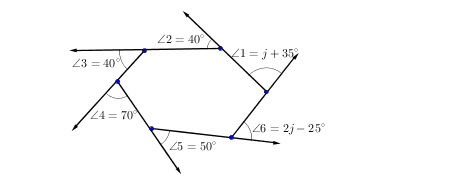 Finding the Measures of Exterior Angles of a Convex Polygon with ...