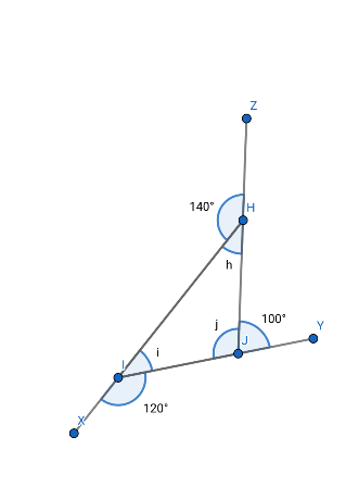 Finding an Angle Measure Given Extended Triangles Practice | Geometry ...