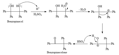 Propose a mechanism for the benzopinacol-benzopinacolone rearrangement ...