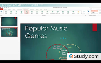 Animating Shapes and Text in Your PowerPoint Slideshow - Lesson | Study.com