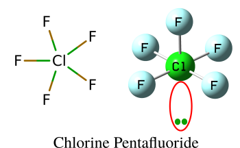 What is the name of the VSEPR geometry of the ClF5 molecule? | Study.com