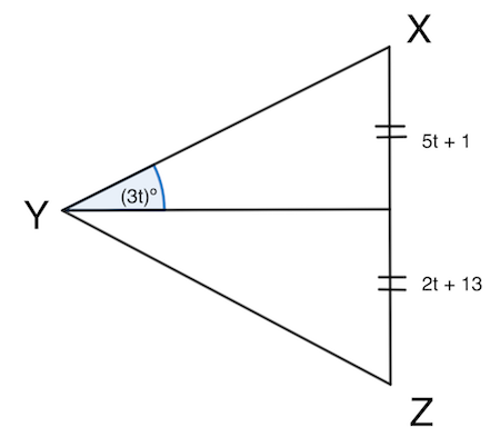 Using the Congruency of an Isosceles Triangle to Solve for Angles in ...