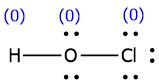 Draw 2 correct Lewis structures of HClO with each of the 2 ...