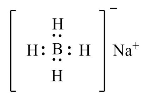 Draw the Lewis dot structure for NaBH4. Show non-bonding electrons and ...