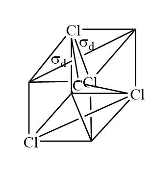 The CCl4 molecule belongs to the point group Td. List the symmetry ...