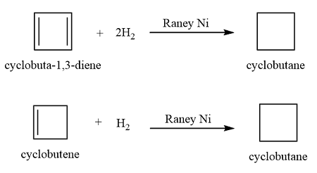 Cyclobutadiene (1) can be hydrogenated to give cyclobutane (2 ...