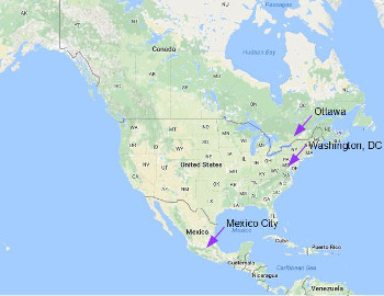Finding Major Cities of the Americas on a Map | Study.com