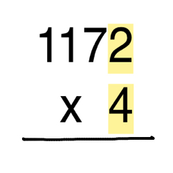 4 Digit by 1 Digit Multiplication | Study.com