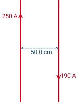 Determining the Magnitude of Force between Two Long, Current-Carrying ...
