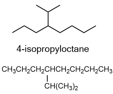 Give the more condensed and the line-angle structures of 4 ...