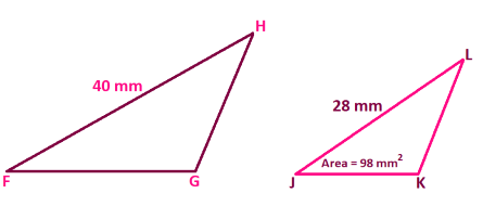 Using the Area of Similar Triangles Theorem to Solve for Area Practice ...