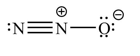Write the Lewis structure for dinitrogen oxide. Include the 2 resonance ...