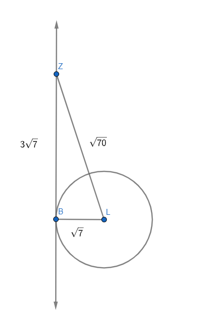 Determining If a Line is Tangent Given a Drawing with Lengths Practice ...