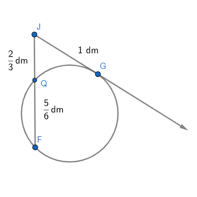 Determining If a Line is Tangent Given a Drawing with Lengths Practice ...