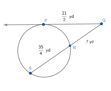 Determining If a Line is Tangent Given a Drawing with Lengths Practice ...
