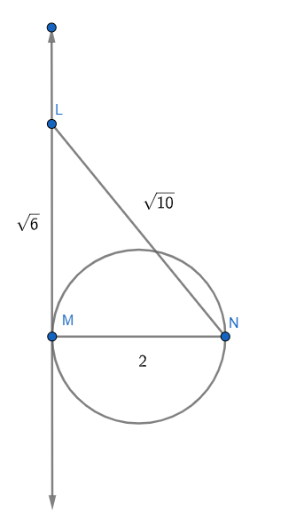 Determining If a Line is Tangent Given a Drawing with Lengths Practice ...